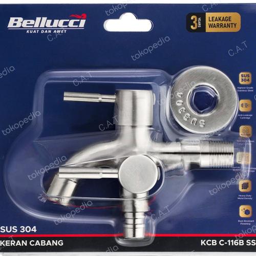 Jual Kran Cabang Stainless BELLUCCI KCB C.116B / Kran Stainless Sus 304 ...