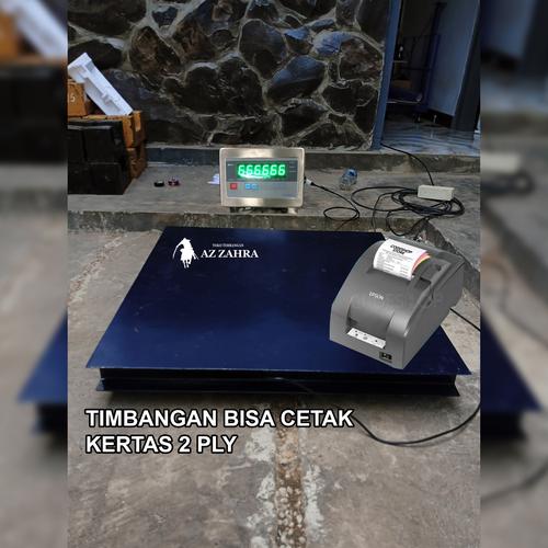 Jual floor scale timbangan lantai digital bisa cetak hasil timbangan ...
