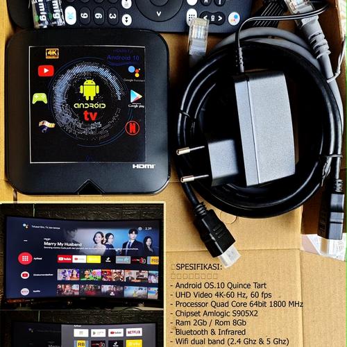 Jual STB Android TV BOX Indihome Fiber ZTE 4k 2GB Ram Full channel ...