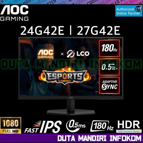 Promo AOC 24G42E 24" I 27G42E 27" Inch - FHD Fast IPS 180Hz 0.5ms HDMI ...