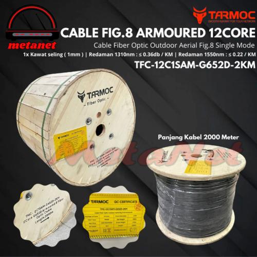 Jual Tarmoc Fiber Optic Cable Fig 8 Armoured 12 Core 2000m | Kabel ...