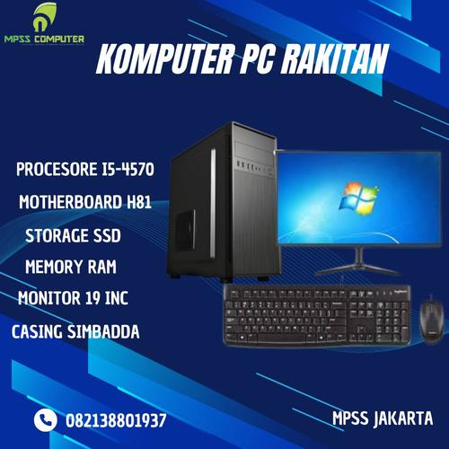Jual Paket PC Komputer Rakitan I5 4570 Siap Pakai (RAM/SSD/HDD Cek Varian) - SSD 256GB, 4GB ...