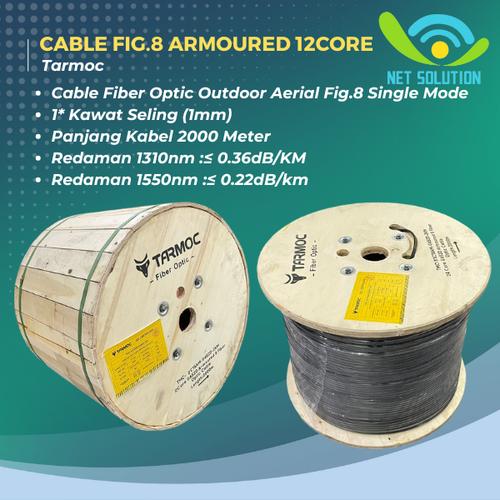 Jual Tarmoc Fiber Optic Cable Fig 8 Armoured 12 Core 2000m | Kabel ...