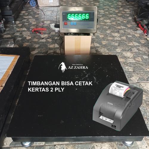 Jual floor scale timbangan lantai digital bisa cetak hasil timbangan ...