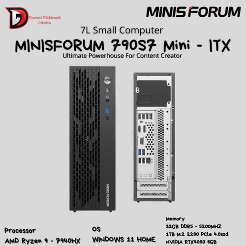 Jual MINISFORUM 790S7 MINI-ITX AMD RYZEN 9 7940HX 32GB RAM 1TB SSD RTX ...