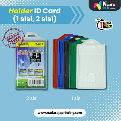 Jual Tempat ID Card / Casing ID Card / Holder Name Tag - Hitam 1 sisi ...