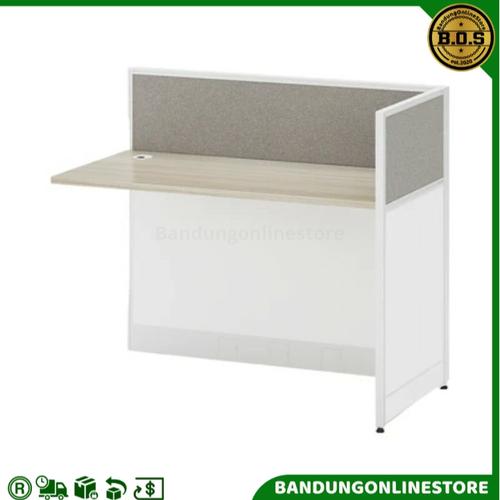Jual Meja Kantor Ekstensi 1 Seater Abu Cokelat Oak Informa Meja Kerja ...