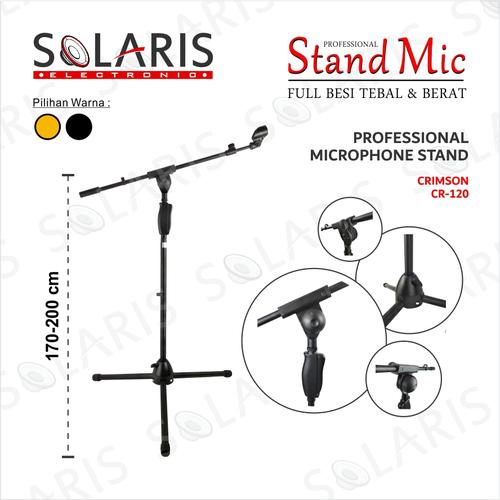 Jual Stand Mic Lantai BESI TEBAL Crimson CR- 120 Fitur PEGAS - Kuning ...