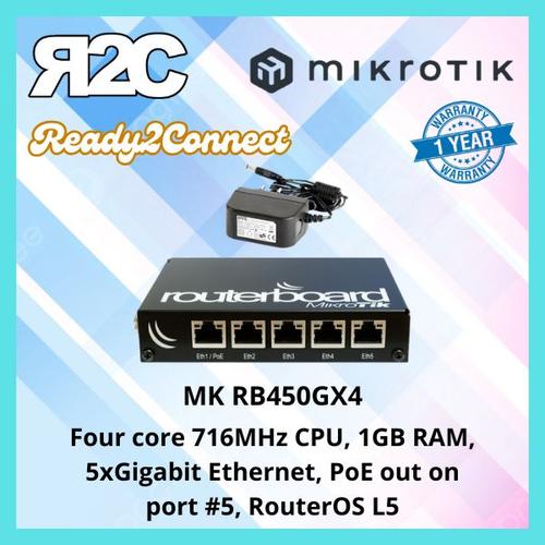 Jual Mikrotik RB450Gx4 Router and Wireless Indoor - Jakarta Pusat ...