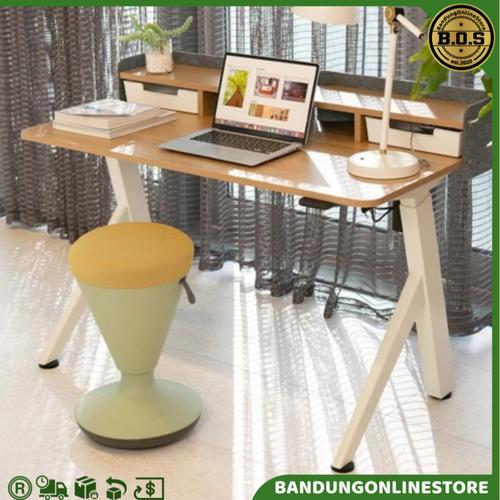 Jual Meja Kantor Tinggi Adjustable 120 Cokelat Oak Sieben Meja Kerja ...