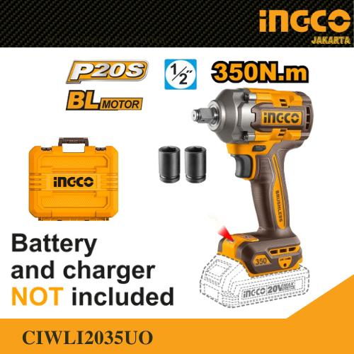 Jual Impact Wrench Cordless Brushless 20V (1/2" 450Nm) INGCO CIWLI2035 ...