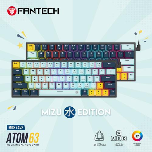 Jual Keyboard Gaming Mechanical Fantech MK874 v2 ATOM63 60% Mizu ...