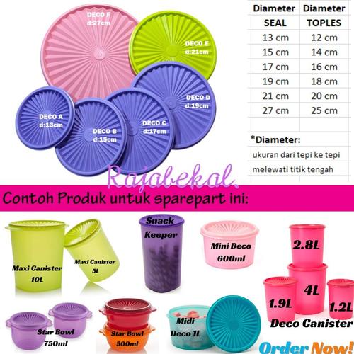Jual (READY JKT) PROMO Tupperware Tutup Toples Seal Deco Canister - E. : 21 cm, BIASA - Jakarta ...