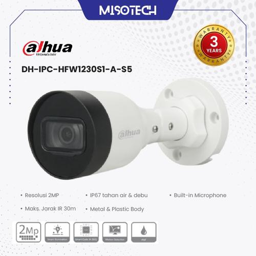 Promo Dahua DH-IPC-HFW1230S1-A-S5 2MP IP Camera CCTV Outdoor PoE H.265 Mic Audio - Jakarta Barat ...