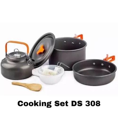 Jual Alat Masak Camping Outdoor Cooking Set DS 308 Plus Teko - Kota ...