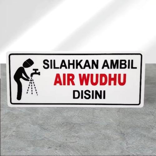 Jual Akrilik papan label petunjuk SILAHKAN AMBIL WUDHU DISINI 22×9cm ...