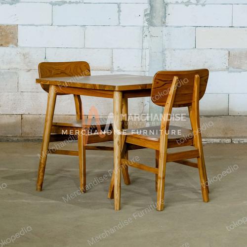 Jual Set Meja Makan Cafe Resto Kursi Ropan Model Terbaru Kayu Jati Asli - Non Finishing - Kab ...