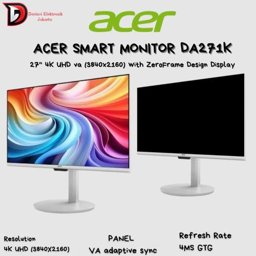 Jual ACER SMART MONITOR DA271K 27" 4K UHD VA HDR10 WITH WEBOS - Jakarta ...