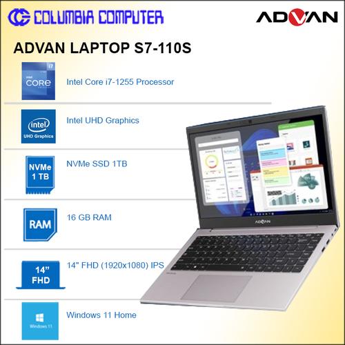 Jual ADVAN LAPTOP S7-110S i7-1255U 16GB 1TB 14"FHD Win 11 Home ...