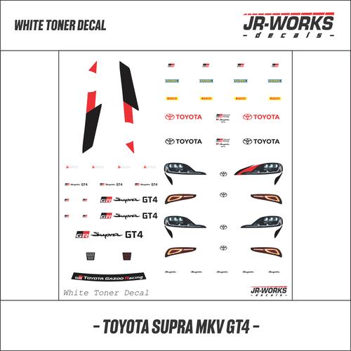 Jual Decal Hotwheels Tomica Welly Toyota Supra MKV Supra GT4 White ...