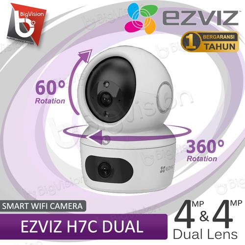Jual EZVIZ H7C DUAL 4MP 2K WIFI CAMERA PTZ 360 KAMERA CCTV DUAL LENS ...