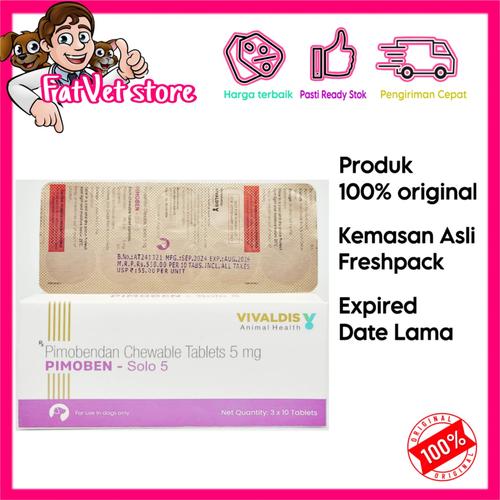 Jual Pimoben solo pimobendan 5mg mirip cardisure 10tabs/strip - Jakarta Barat - FatVet Store ...