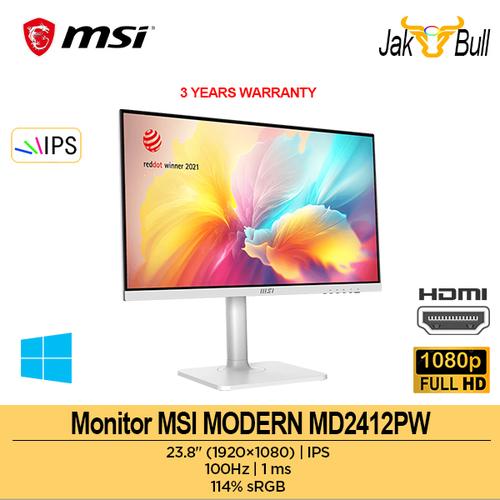 Promo Monitor LED MSI MODERN MD2412PW 23.8" FHD IPS 100Hz 1ms 100%sRGB ...