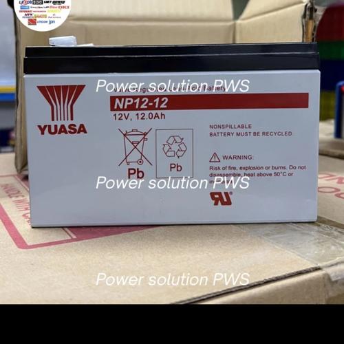 Jual Accu Aki Baterai Kering UPS Battery YUASA NP12-12 12V 12Ah 12volt 12A - UNIT - Jakarta ...