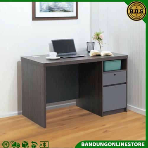 Jual Meja Kantor Modern Elegan Cokelat Walnut Abu Informa Meja Kerja ...