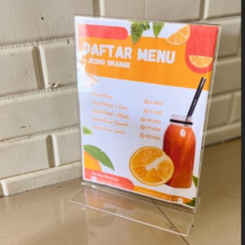 Jual Stand Akrilik Display Brosur, Qris, Menu A4 Tipe T - Kota Semarang ...