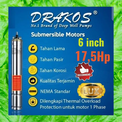 Jual Dinamo motor pompa satelit 6inch DRAKOS 17.5Hp 13kw 3Phase 380v ...