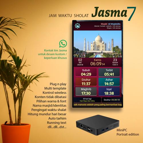 Jual Jasma 7 JWS kontroler - Jam Waktu Sholat TV Portrait - Kab. Sleman ...