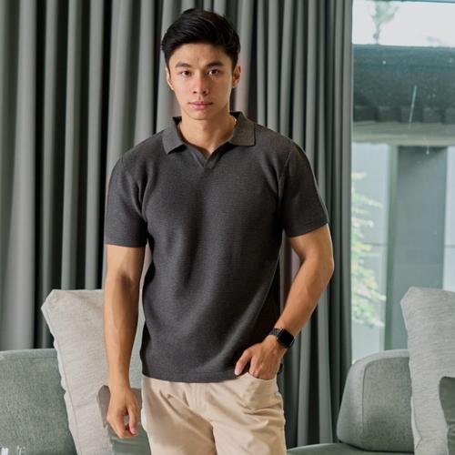 Jual Kale MATTEO/ Kaos Rajut Polo Lengan Pendek Pria - MATTEO GREY, S ...