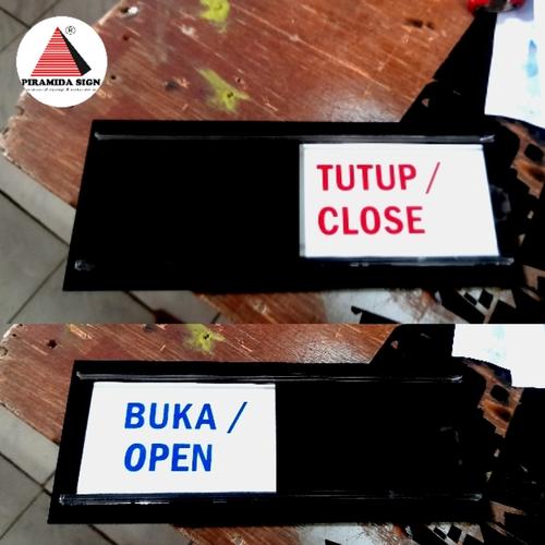 Jual sign nama papan sliding buka tutup meeting rapat tersedia use ...