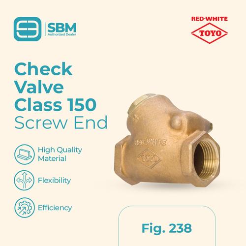 Jual Check valve TOYO Class 150 Screwed End. Fig 238 | Valve Pipa ...