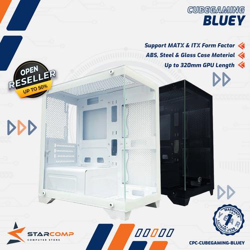 Jual Casing CUBE GAMING BLUEY - mATX Gaming Case - Front & Left Side ...