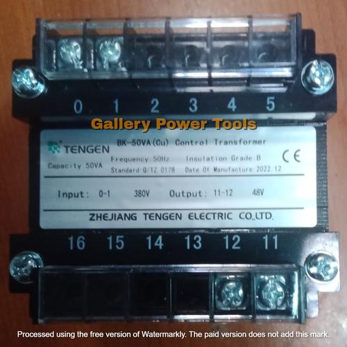 Jual TENGEN Control Transformer BK-50VA (Cu) Input: 380V Output: 48V ...