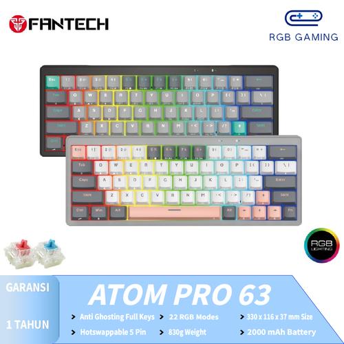 Promo Fantech MK912 ATOM PRO 63 SERIES Wireless Keyboard Mechanical ...