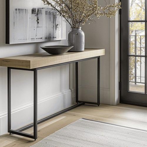 Jual Console Table Rangka Besi Top Kayu Jati Tebal Solid - Kab. Jepara ...