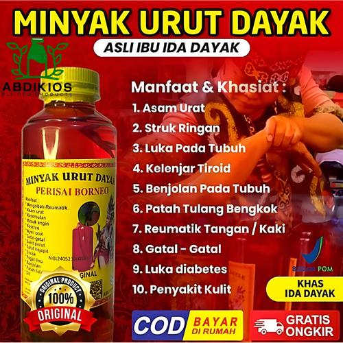Jual Minyak urut dayak Obat gosok pijat asli Perisai borneo dayak ...