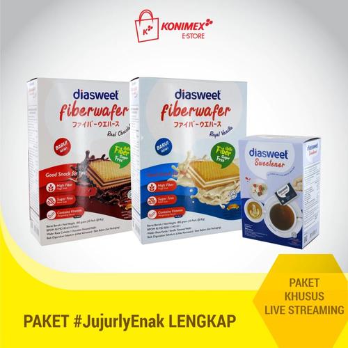Jual Diasweet Paket Jujurly Enak Lengkap Fiberwafer dan Sweetener ...