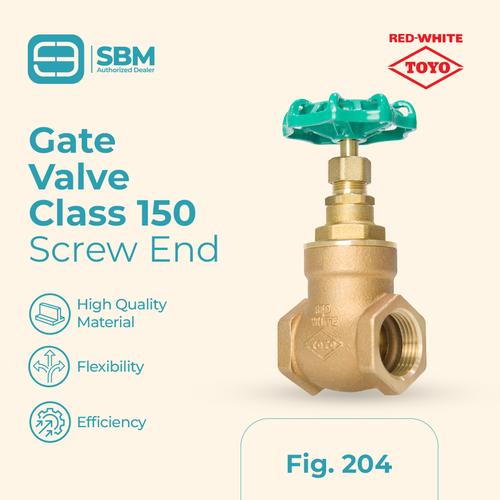 Jual Gate valve TOYO Class 150 Screwed End. Fig 204 | Valve Pipa ...