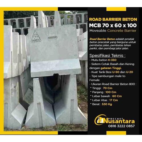 Jual ROAD BARRIER BETON 70x60x100 / MCB 70x60x100 (MOVEABLE CONCRETE ...