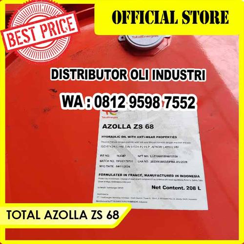 Jual TOTAL AZOLLA ZS 68 ( Premium Quality Hidrolik Oil - Drum 208 Liter ...