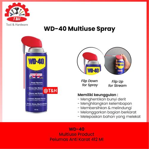 Jual WD-40 Pelumas Anti Karat Multifungsi 412 Ml / WD40 Multi Use Spray Lubricant / WD40 Multi ...