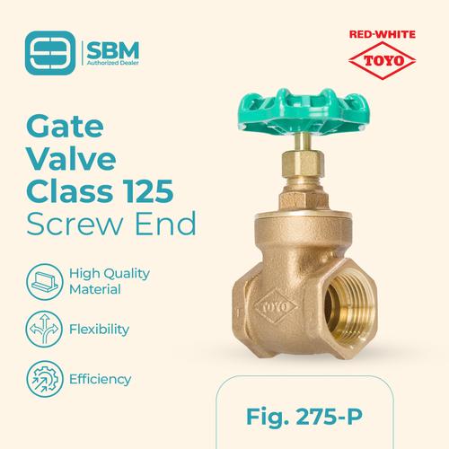 Jual Gate Valve Toyo Class 125 Screwed End, Fig. 275P | Valve Pipa ...