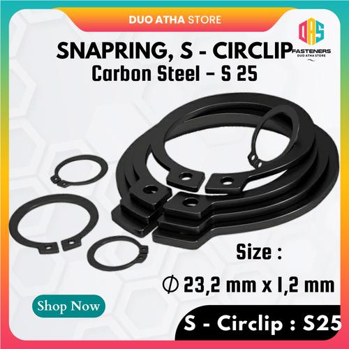 Jual Snapring Type S25 Snap ring Type S 25 Carbon Steel - TYPE S8 - Kab ...