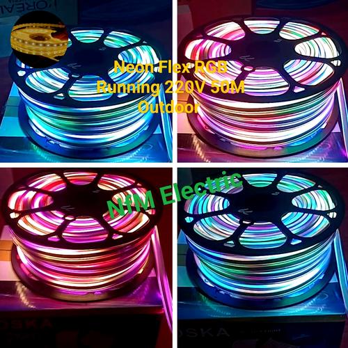 Jual Oska LED Neon Flex RGB Running 220V Outdoor/ Lampu Neon Flexible ...