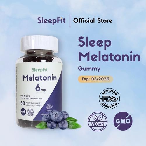Promo SleepFit Melatonin 6 Mg Sleep Supplement 60 Gummies - Botol 60 ...
