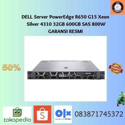 Jual DELL Server PowerEdge R650 G15 Xeon Silver 4310 32GB 600GB SAS ...